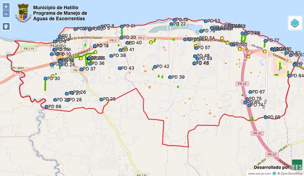 Mapa del Sistema MS4 – Municipio de Hatillo